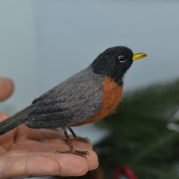 Needle Felted Robin - Etsy