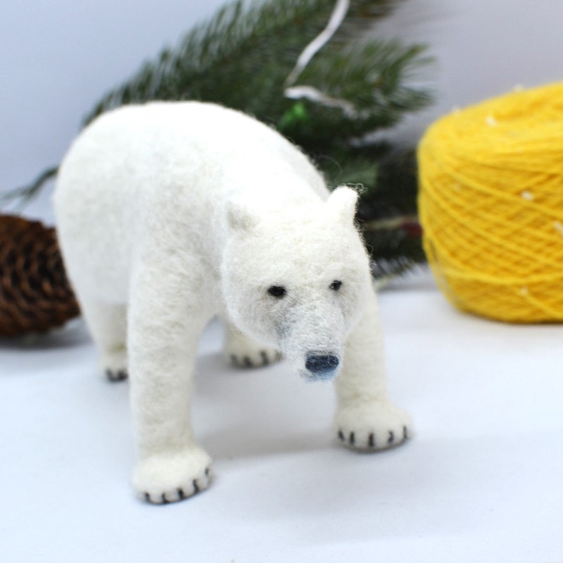 Felt Polar Bear - Etsy