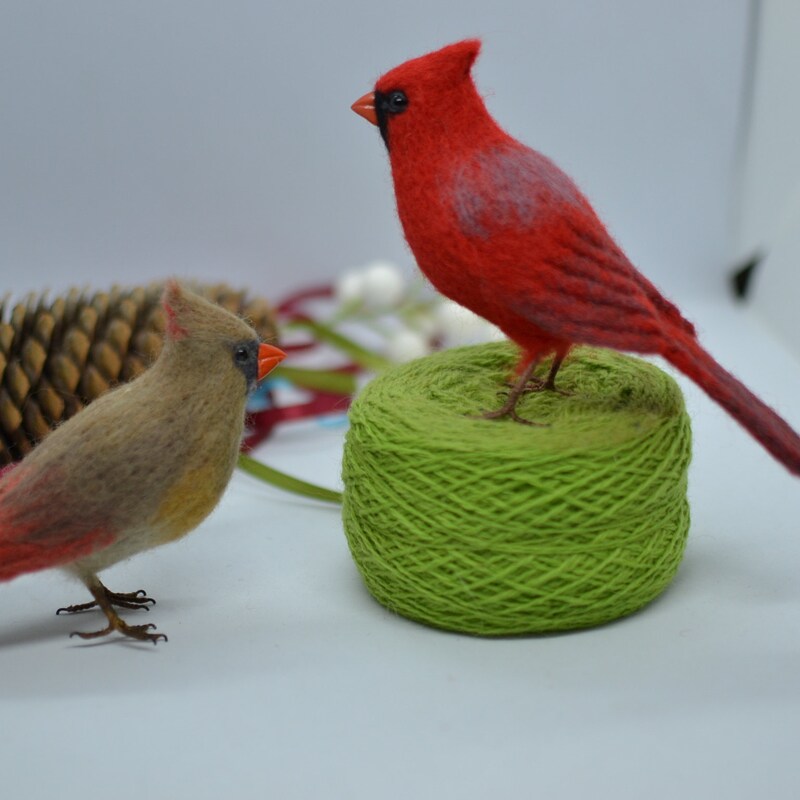 Needle Felt Cardinal - Etsy