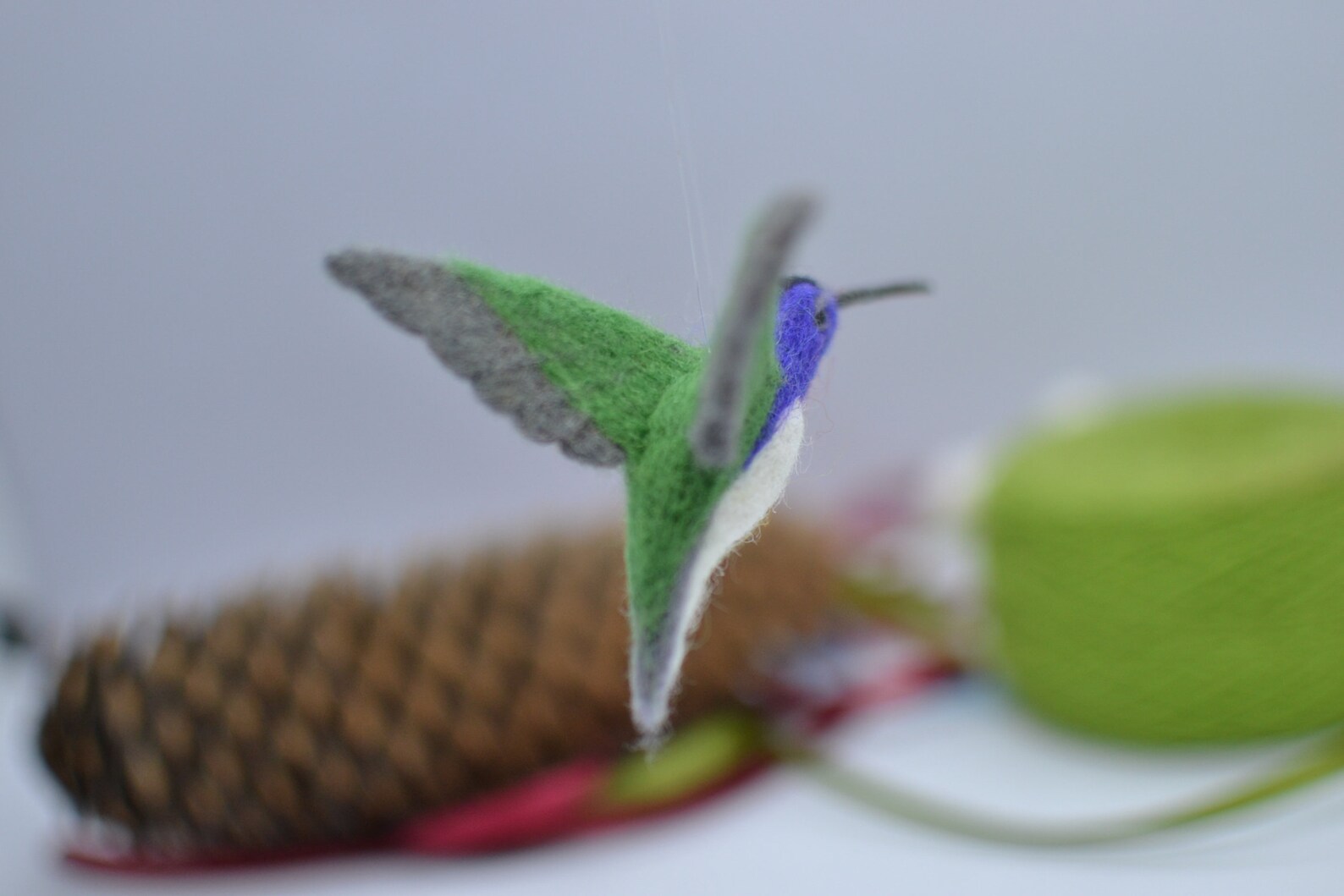 Needle Felted Hummingbird(green). Needle Felt Birds. Needle Felted Bird ...