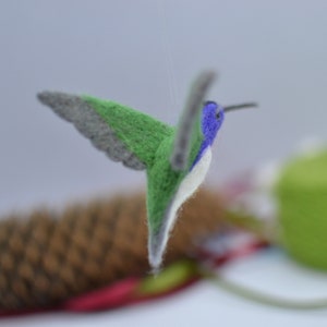 Needle Felted Hummingbird(green). Needle Felt Birds. Needle Felted Bird ...