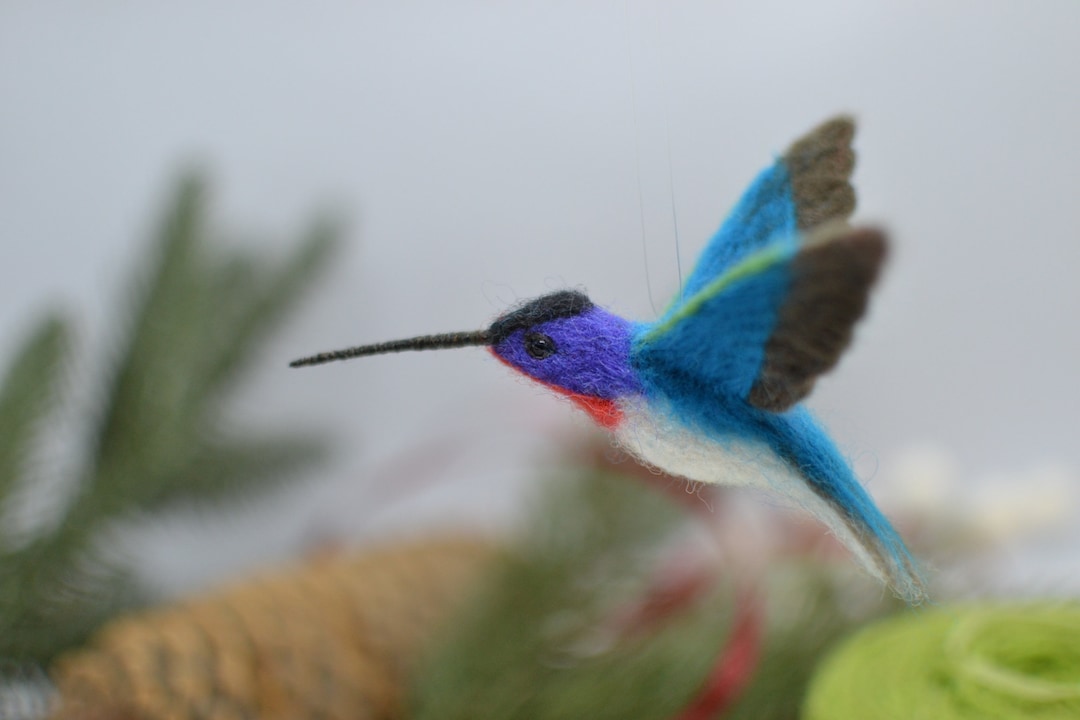 Needle Felted Hummingbird(blue). Needle Felt Birds. Needle Felted Bird ...
