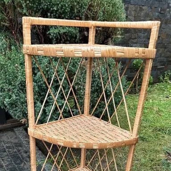 Wicker Corner Shelf - Etsy