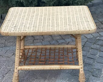 Boho Wicker Table Rattan Coffee Table Custom Wicker Corner Table ...