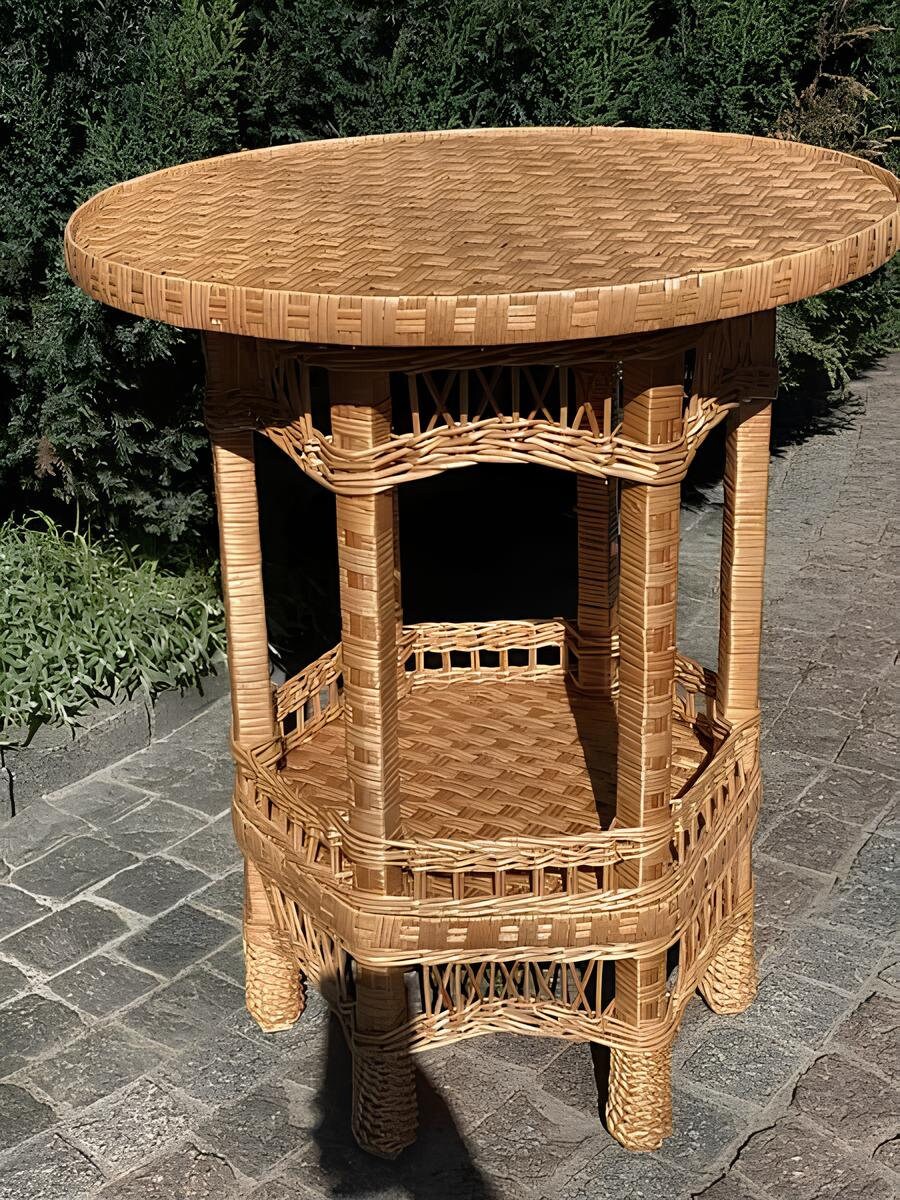 Boho Wicker Table Rattan Coffee Table Custom Wicker Corner Table ...