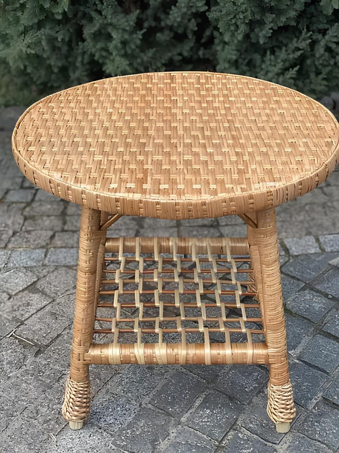 Natural Wicker Table Rattan Coffee Table Custom Wicker Corner Table ...