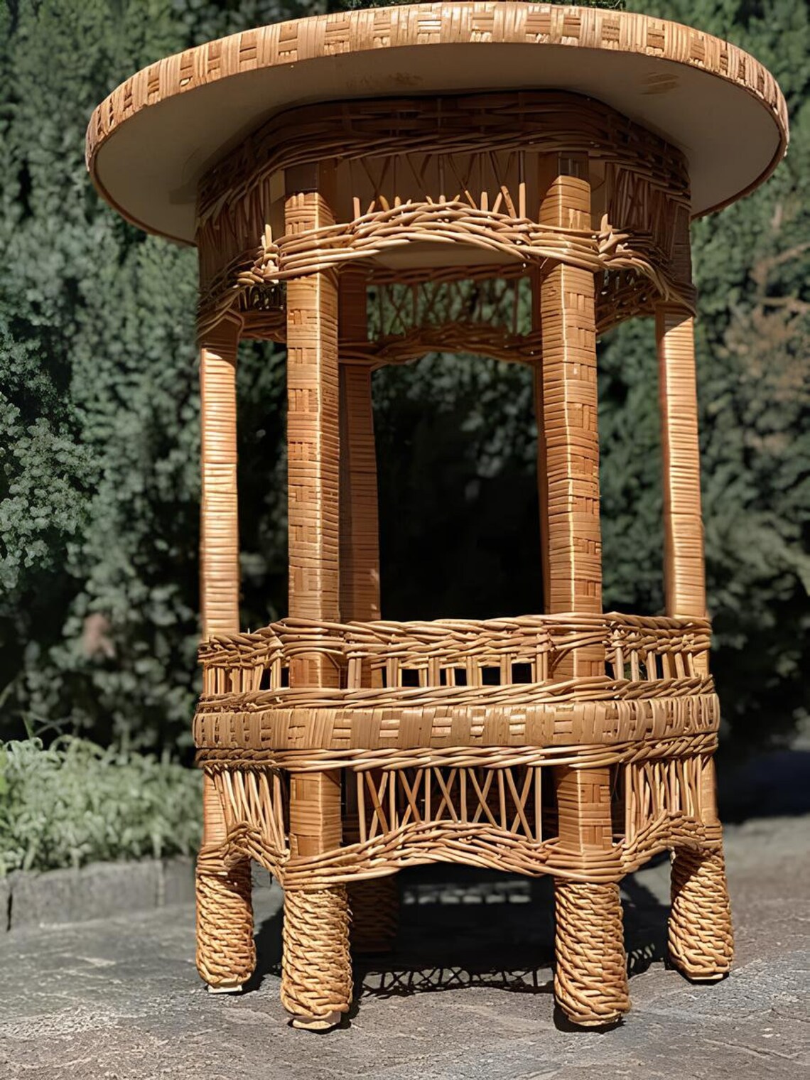 Boho Wicker Table Rattan Coffee Table Custom Wicker Corner Table ...