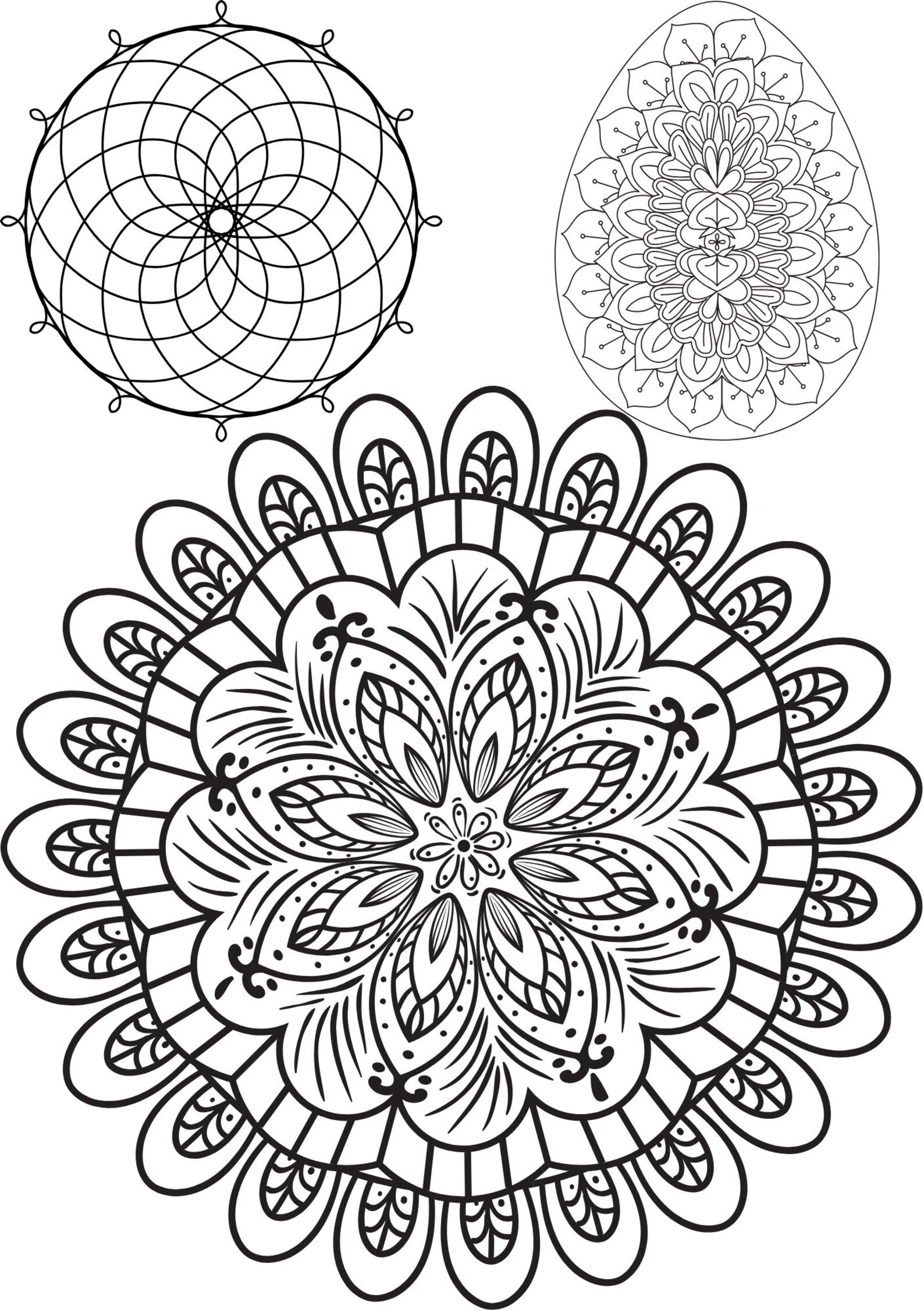 10 Mandala Coloring Pages - Etsy