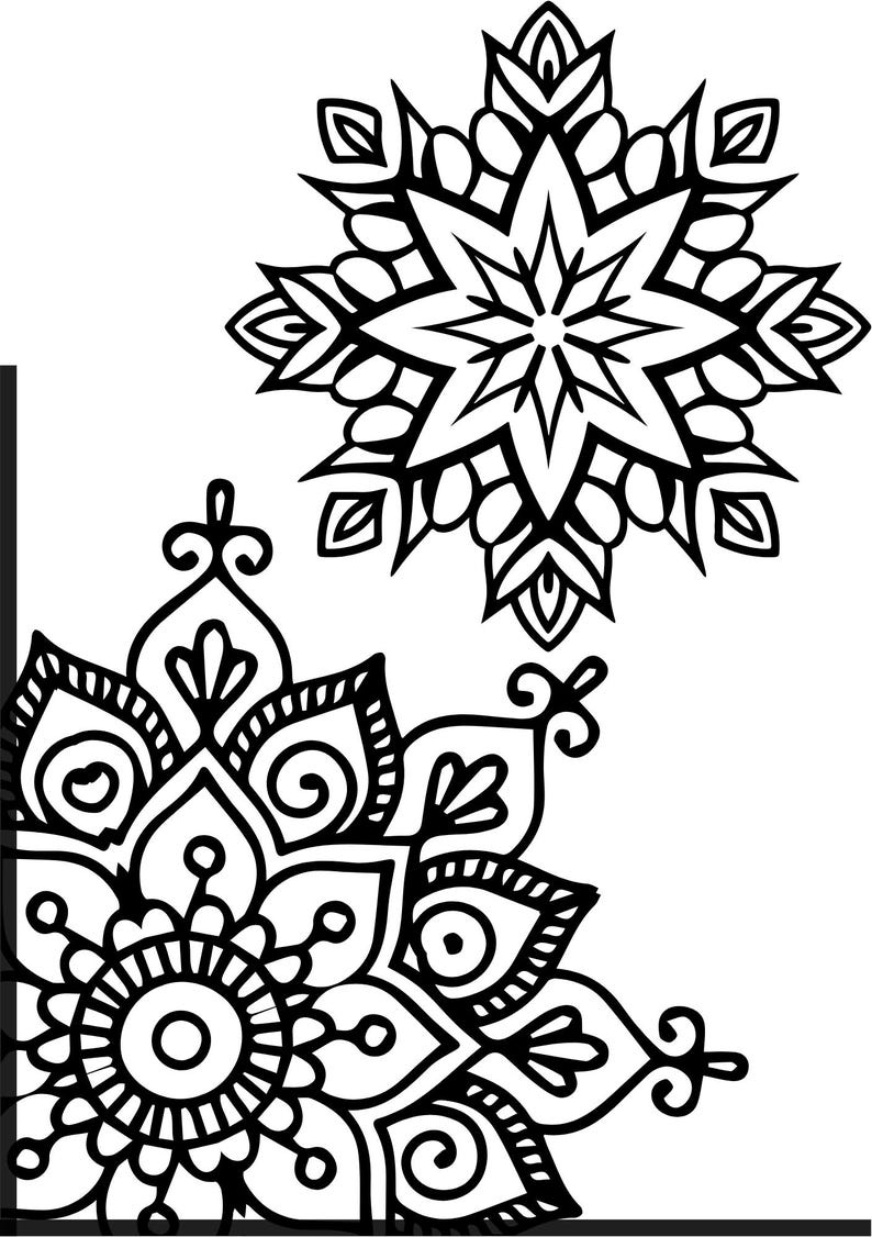 10 Mandala Coloring Pages - Etsy