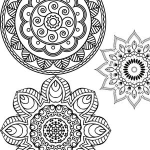 10 Mandala Coloring Pages - Etsy