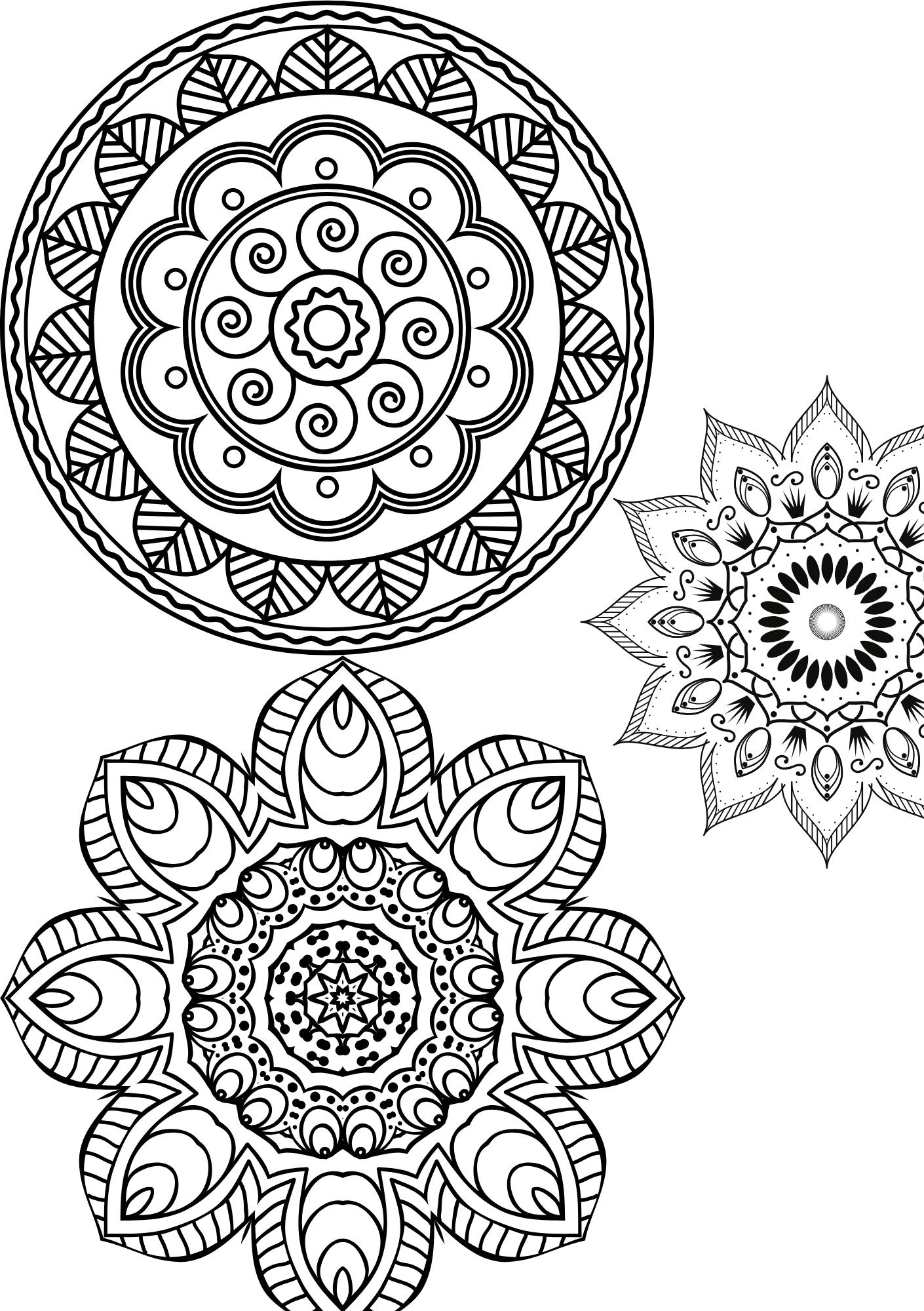 10 Mandala Coloring Pages - Etsy