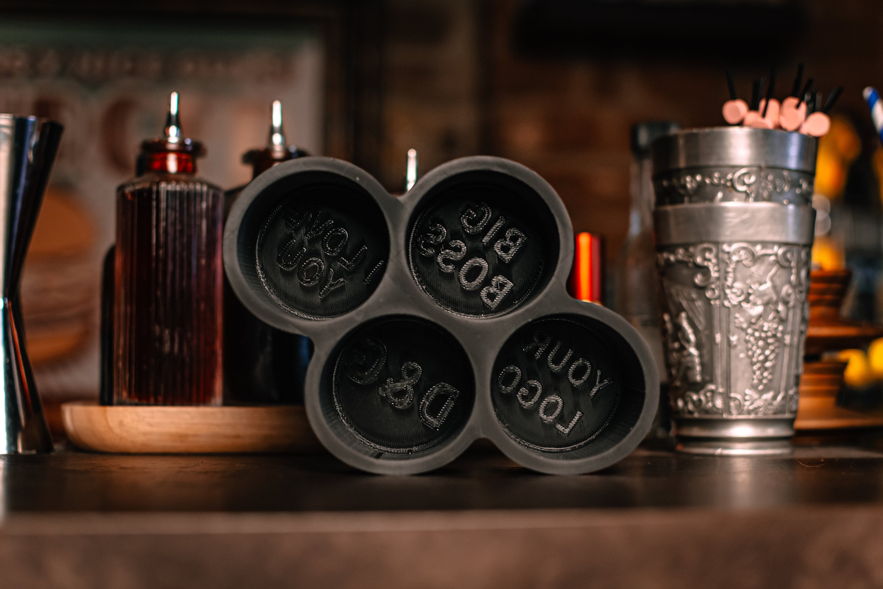 Custom Ice Cube Mold Tray Ice CYLINDERS Tray, Monogram Personalized ...