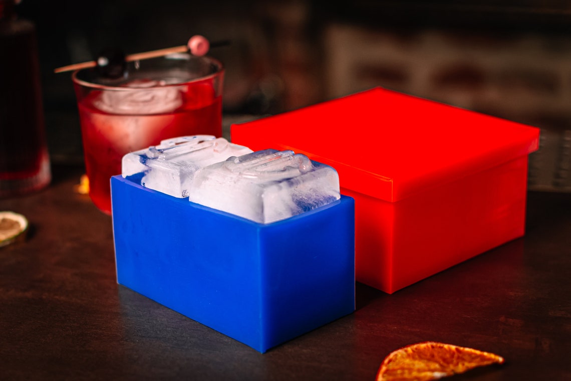 Whiskey Ice Cubes Custom Mold Tray With Text or Monogram, Personalized ...