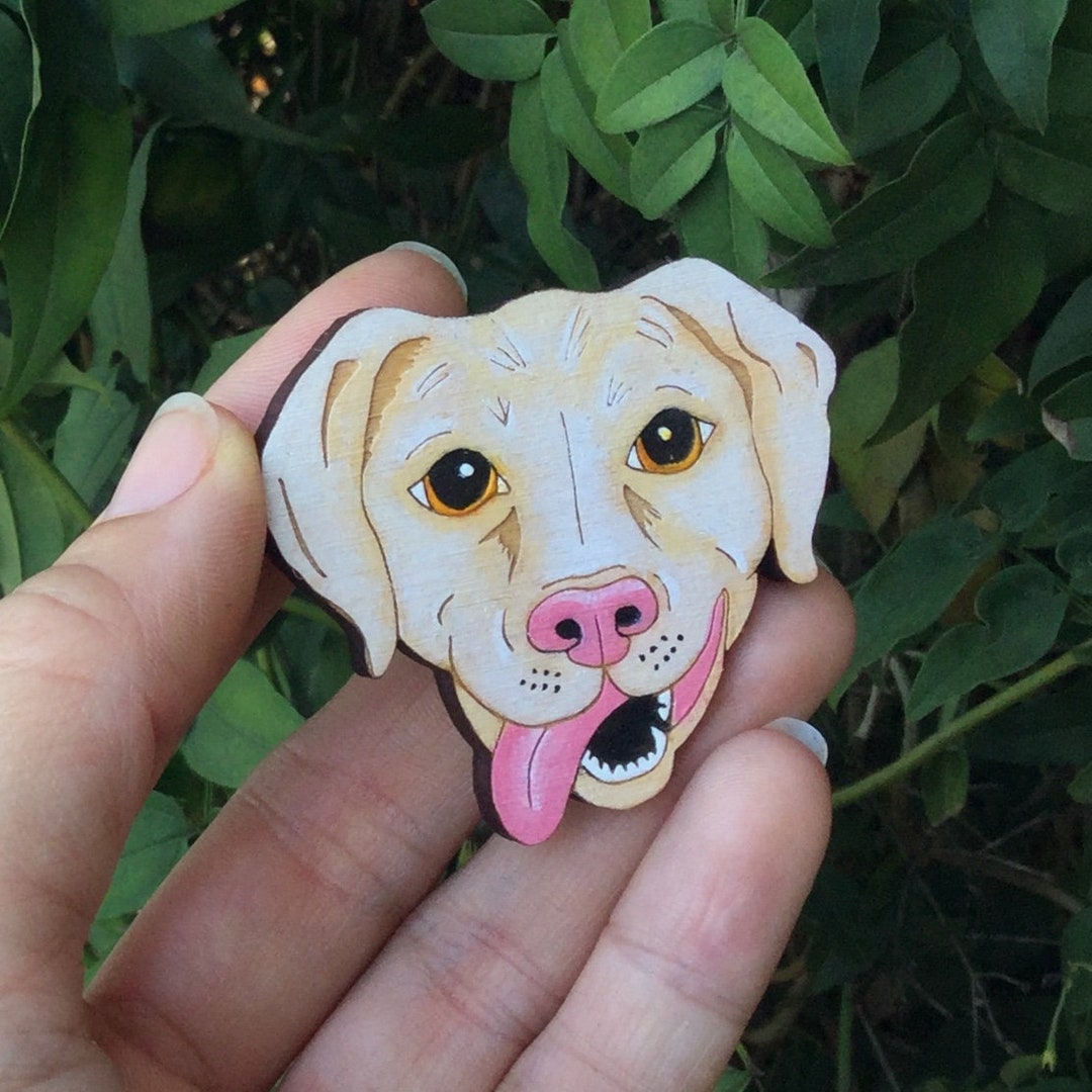 Labrador Pin Labrador Dog Brooch Painted - Etsy