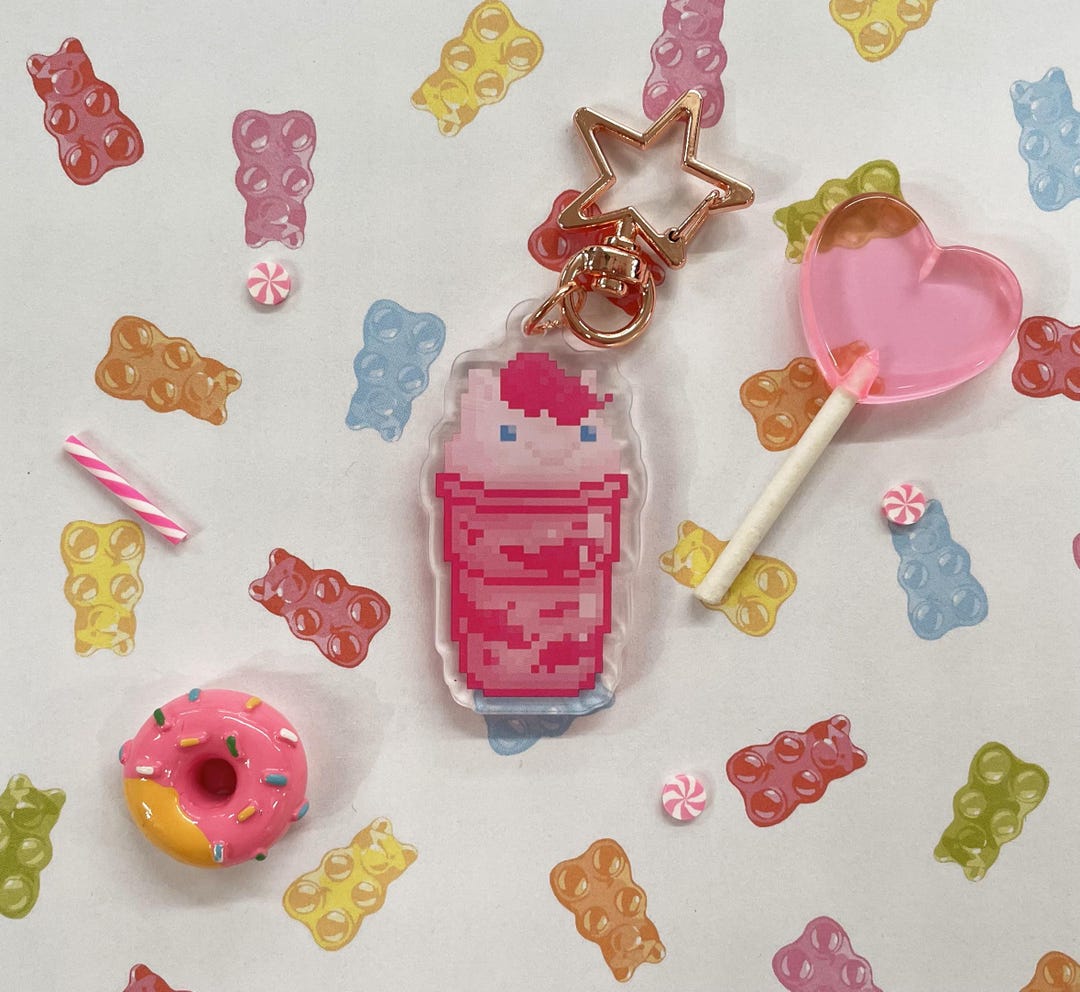 MLP Pinkie Pie Pixel Latte Charm - Etsy