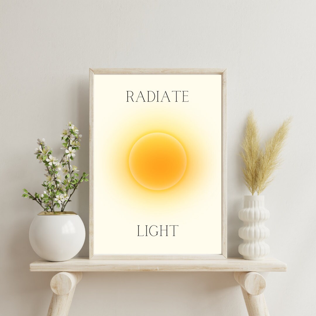 Radiate Light Bundle of 6 Digital Art Prints - Wellness, Meditation ...