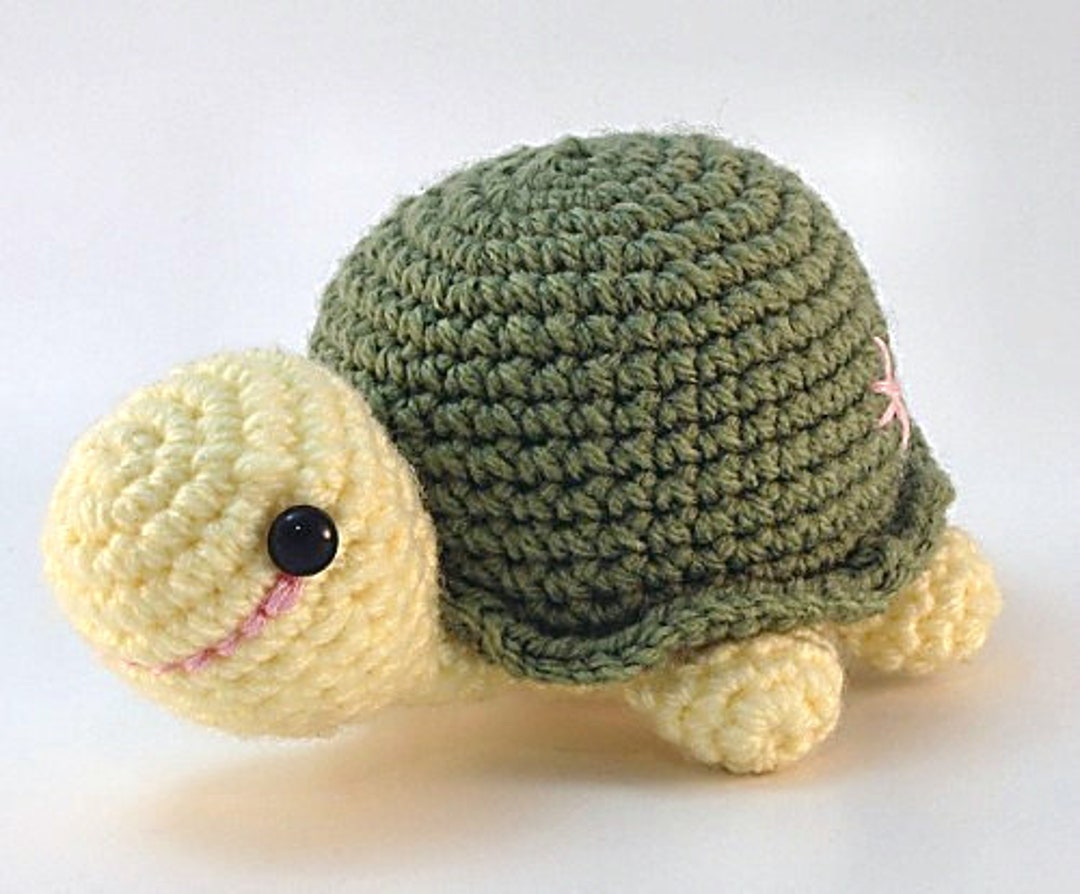 Green Crocheted Turtle, Crocheted Turtle, Amigurumi Turtle - Etsy