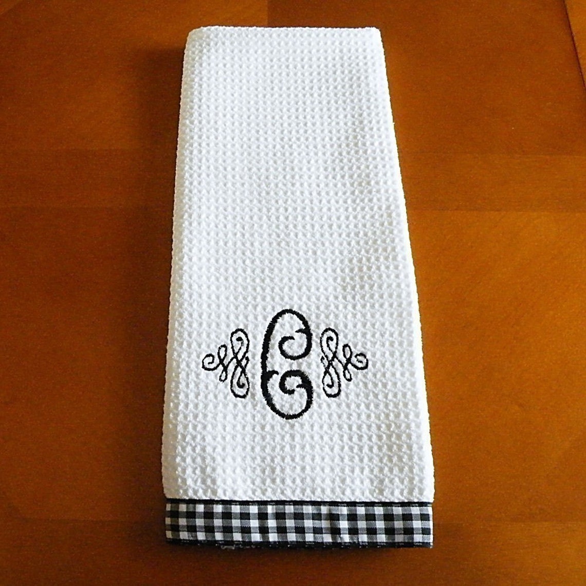 Monogrammed Kitchen Towel Monogrammed Dish Towel | Etsy