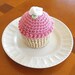 Cupcake Pincushion, Cake Pincushion, Crocheted Cupcake, Raspberry ...