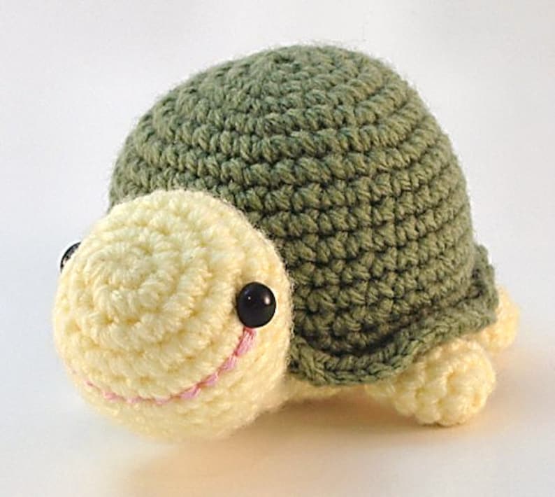 Green Crocheted Turtle Crocheted Turtle Amigurumi Turtle | Etsy