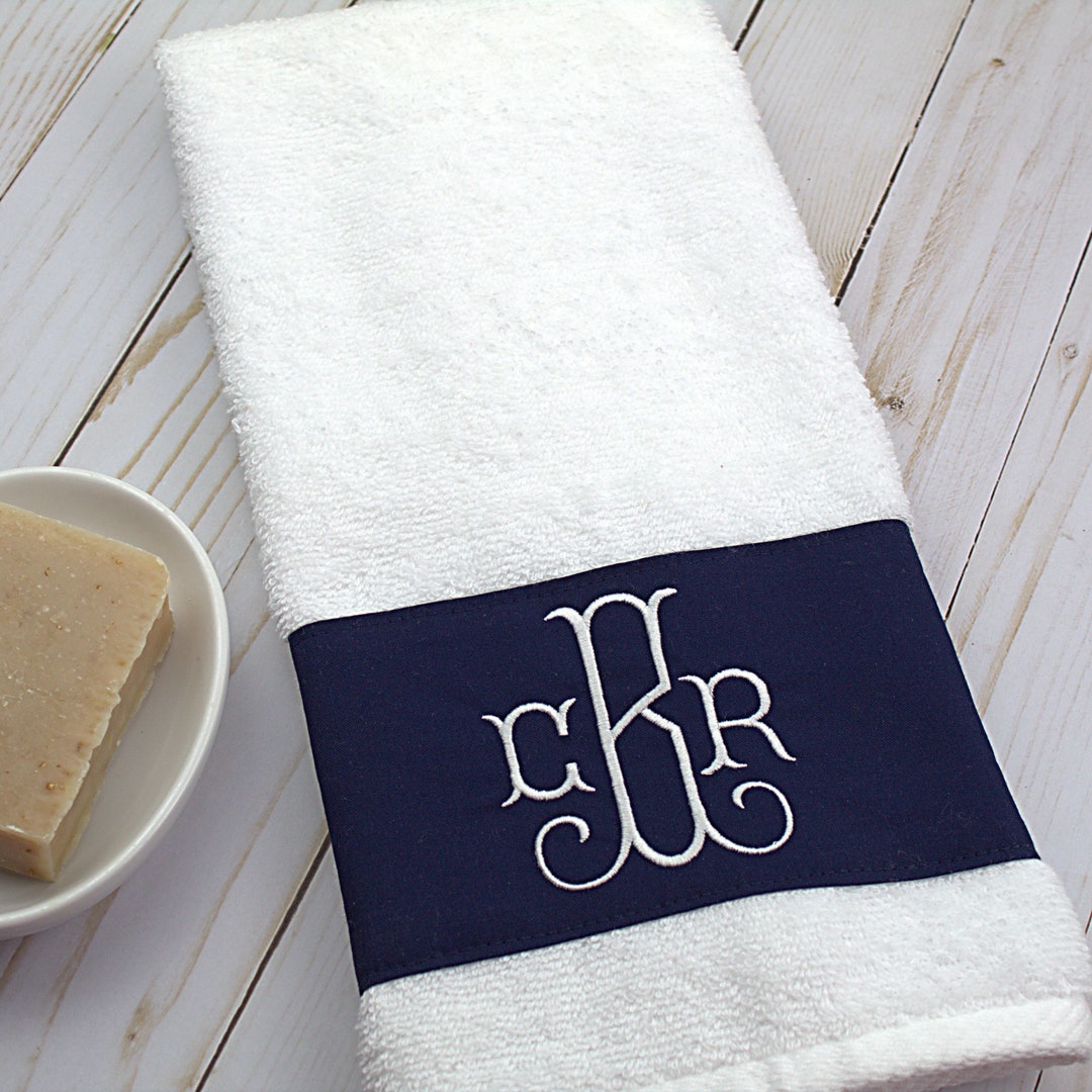 Monogrammed Hand Towel, Personalized Guest Towel - Etsy