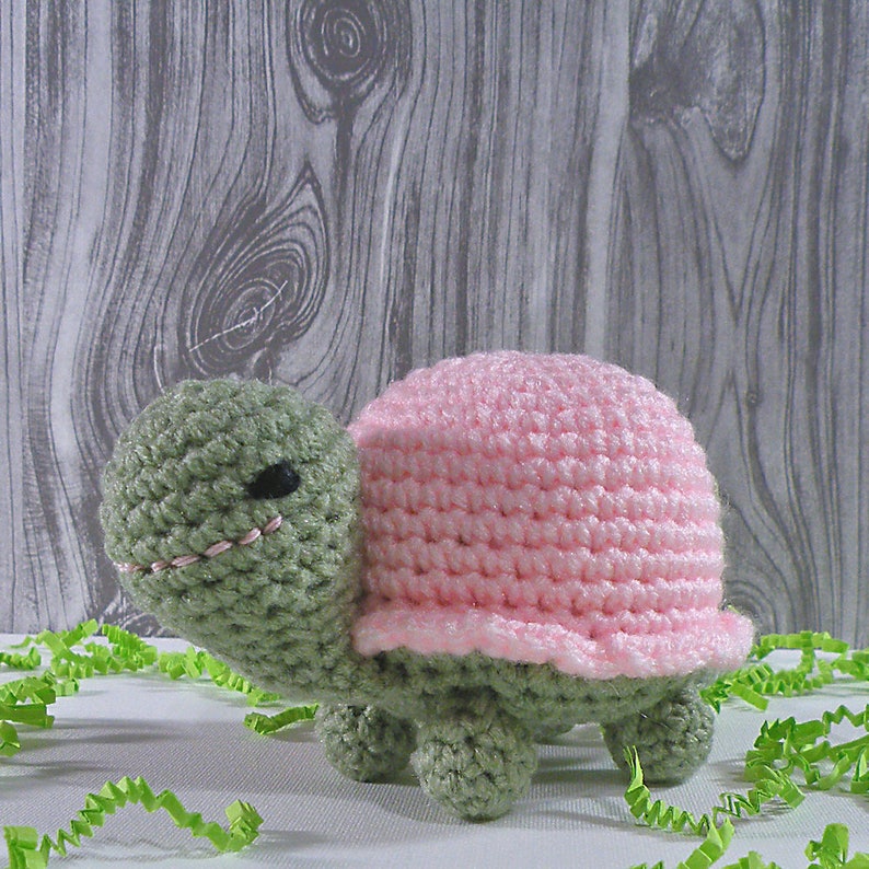 Crocheted Turtle Pinkie the Cute Little - Etsy