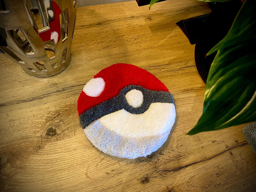 Pokémon Rug Handmade Pokeball Gift - Etsy