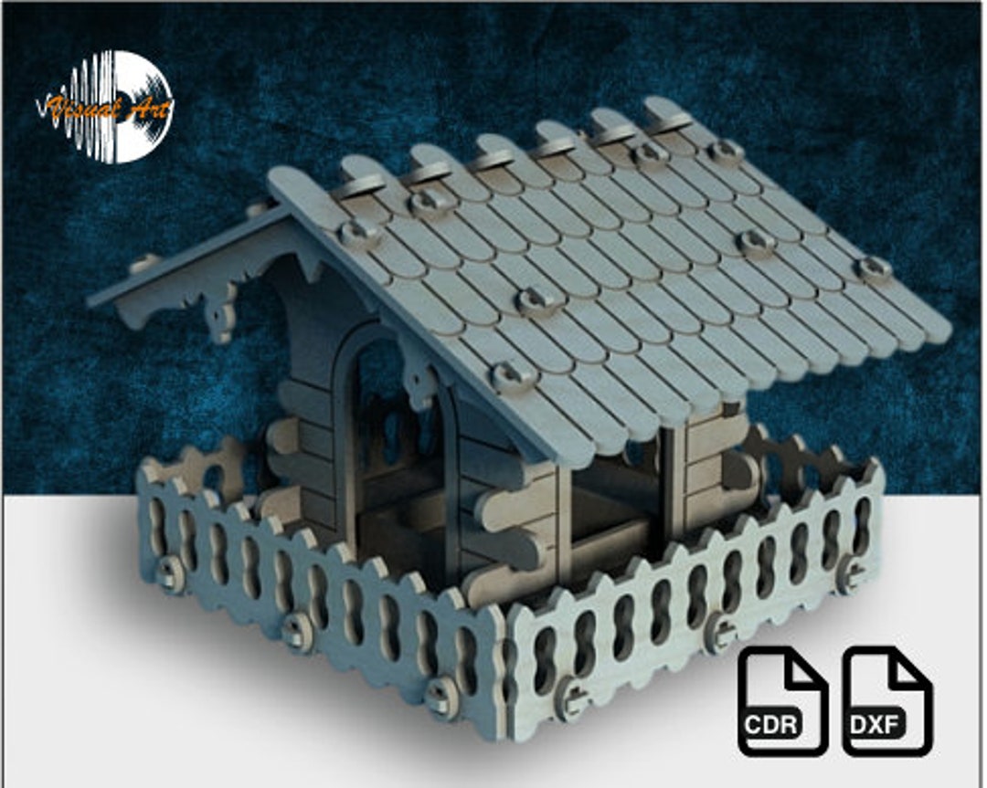 Bird House Cut Files CDR, DXF, Woodworking Plans, Cnc Patterns for Cnc ...