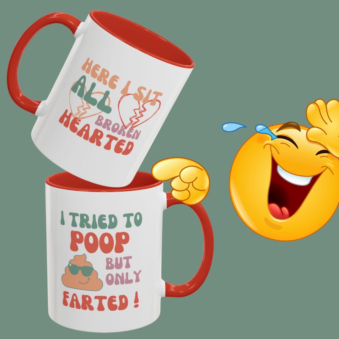 Farts Are Funny Coffee Cup, Retro Colors, Gag Gift, Funny Tea Mug - Etsy