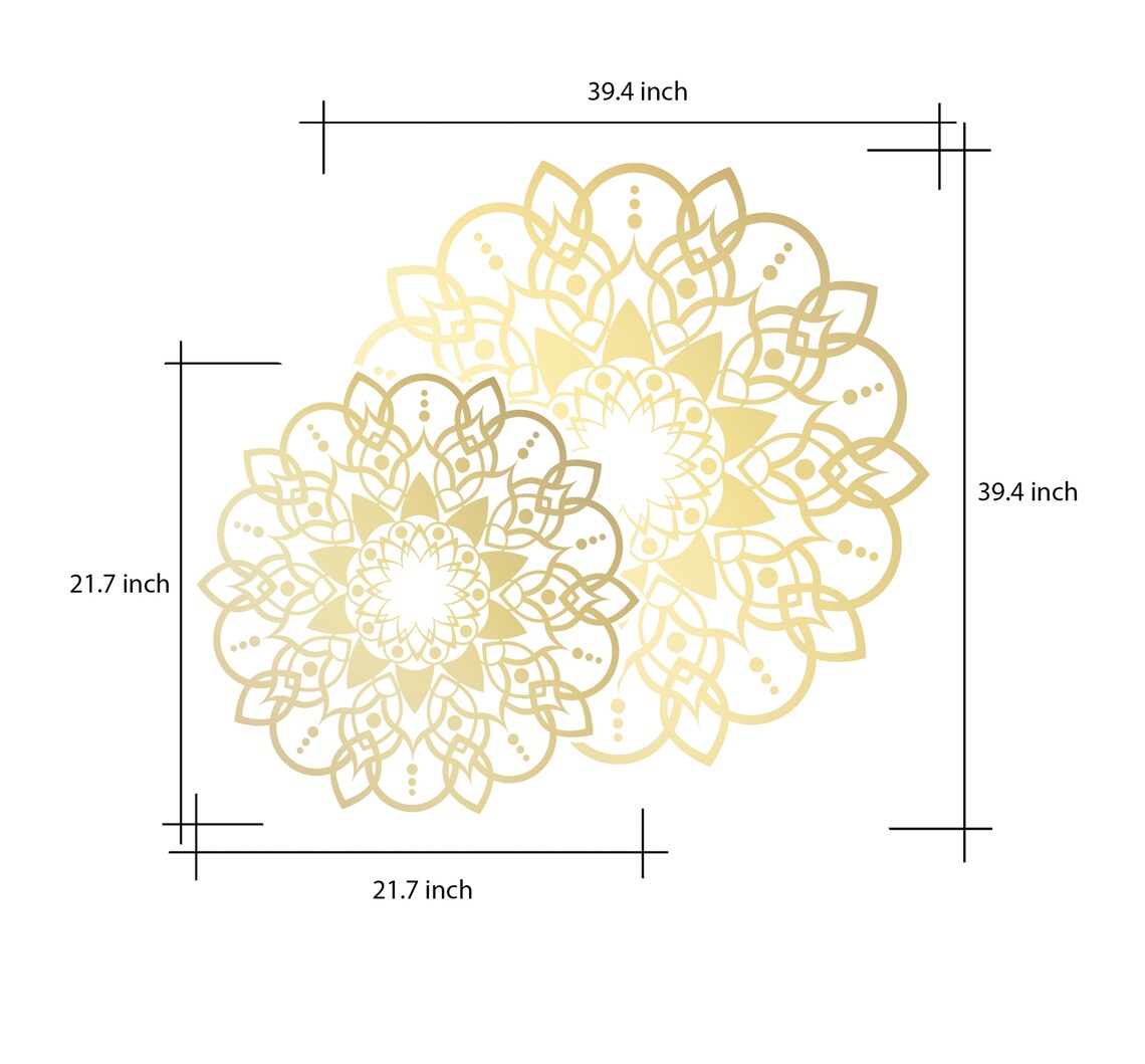 Boho Mandala Wall Decal – Bohemian Design for Bedrooms, Living Rooms ...
