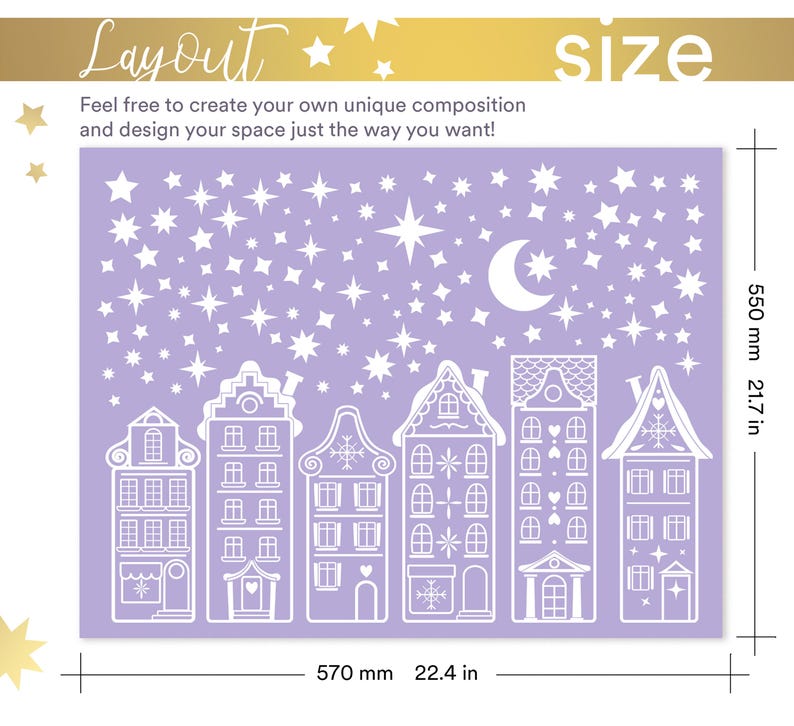 Christmas Window Décor Gingerbread Houses Window Stickers Winter ...