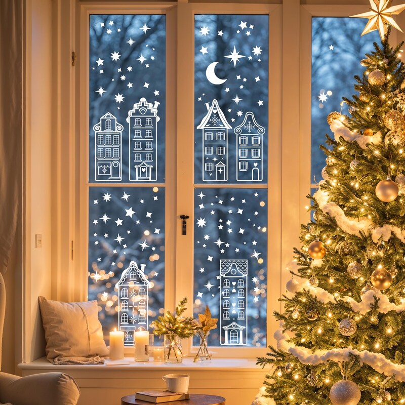 Gingerbread House Window Art - Etsy