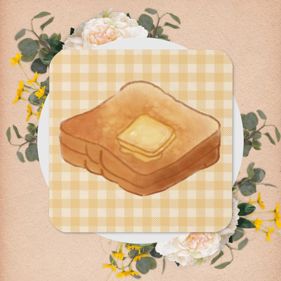 Buttered Toast Coaster - Etsy