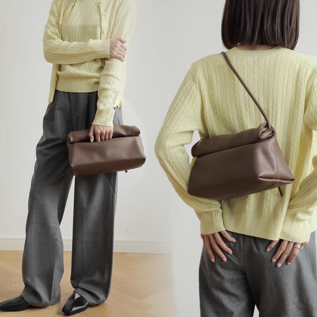 Minimal Bucket Bag,leather Clutch Bag,women Tote Bag - Etsy