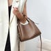 Small Top Handle Bag, Genuine Leather Tote Bag, Minimal Design Shoulder ...