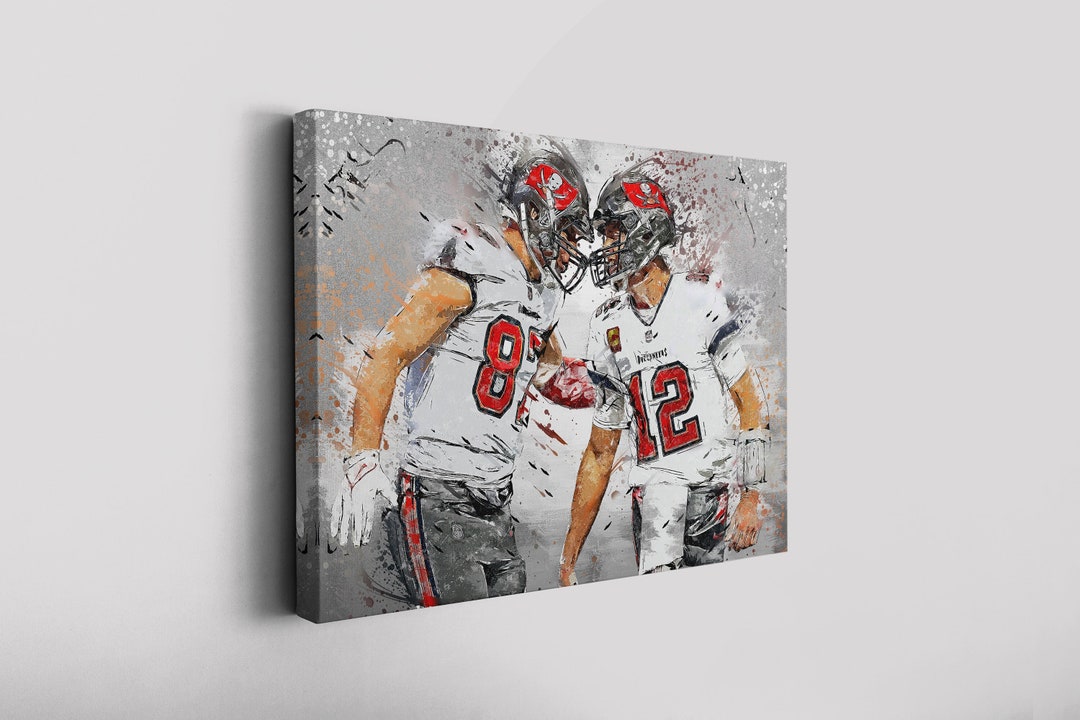 Tom Brady & Rob Gronkowski Poster, New England Patriots, Canvas Print ...