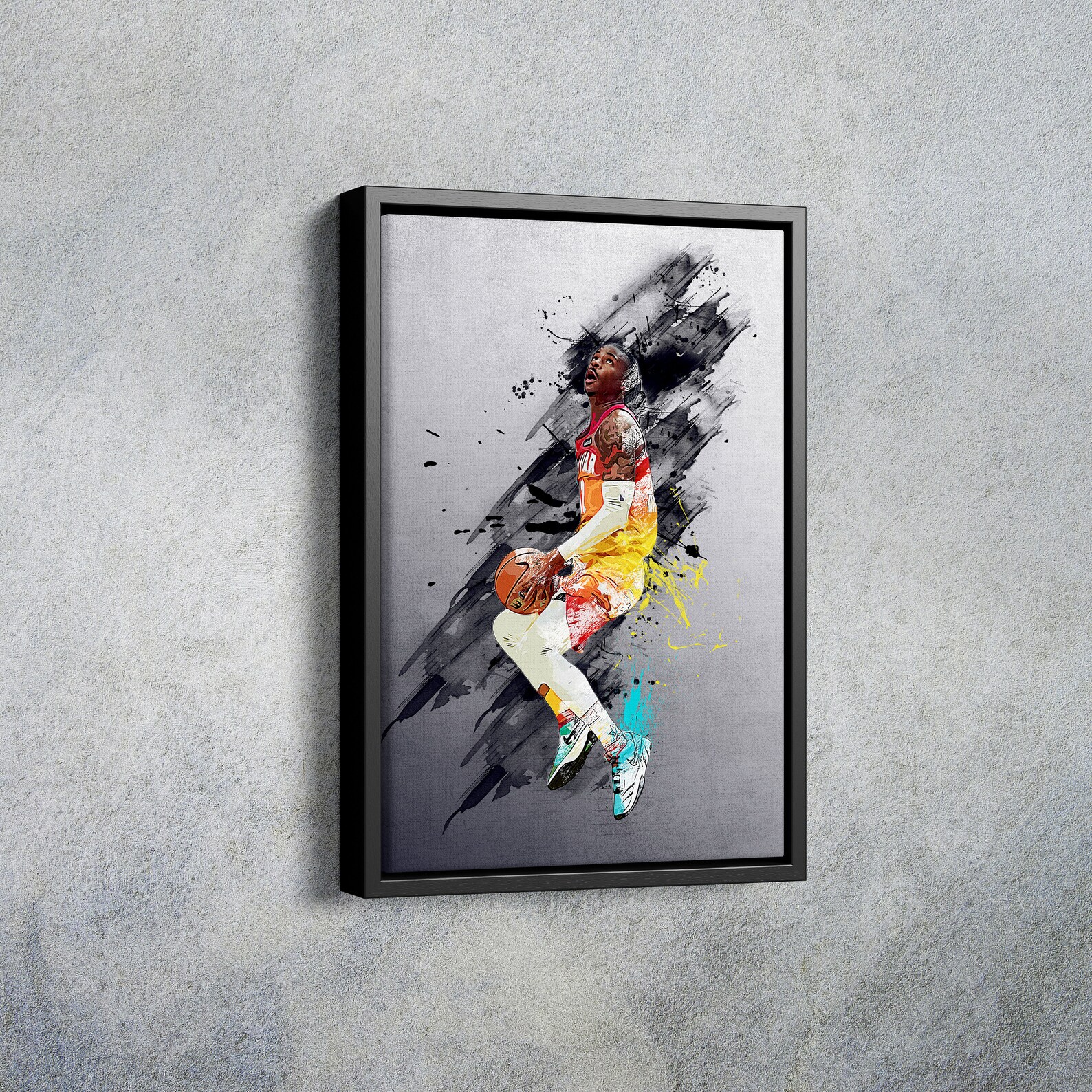 Ja Morant Poster Dunk Memphis Grizzlies NBA Framed Wall Art Home Decor ...
