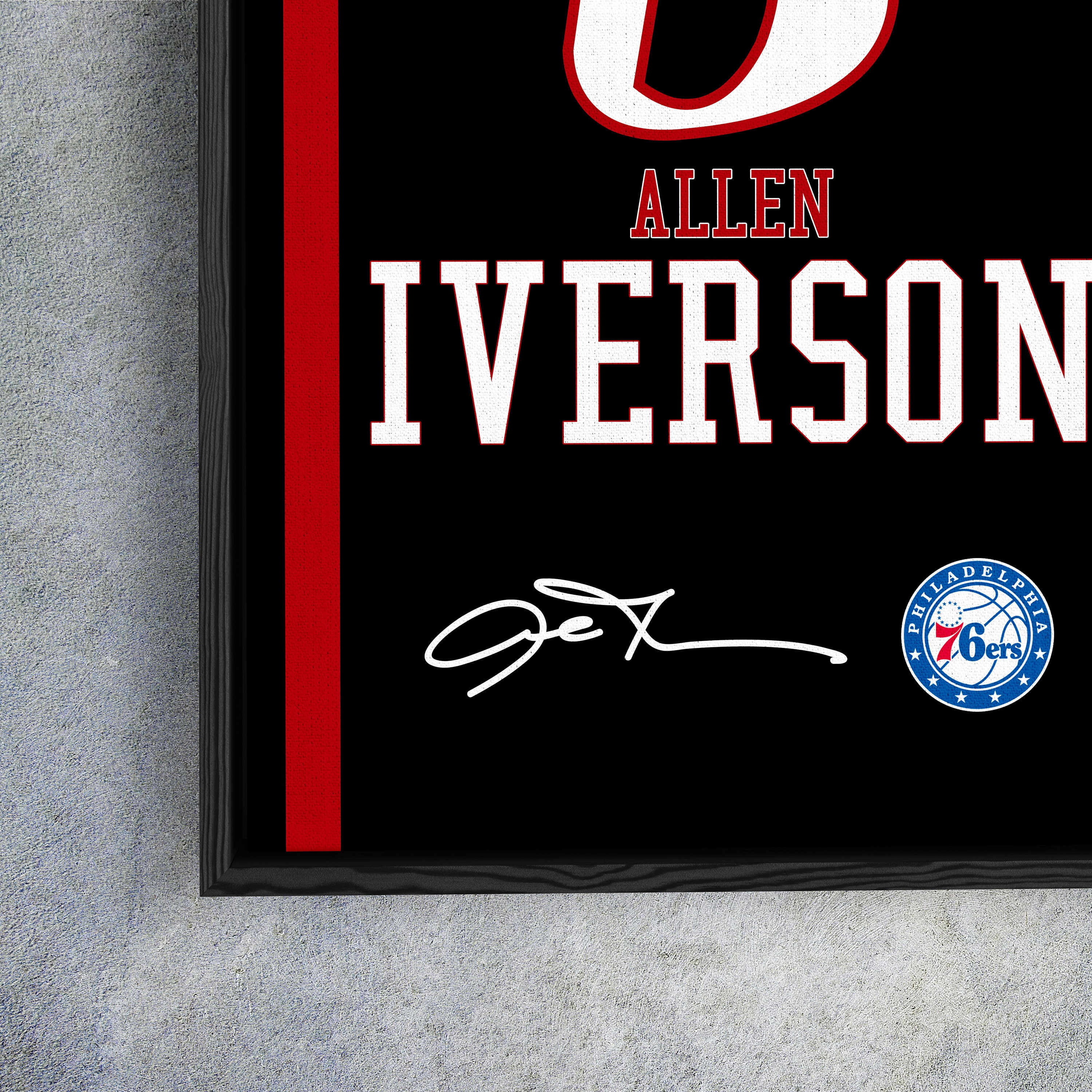 Allen Iverson Poster, Philadelphia 76ers Print, NBA Poster, Sports ...