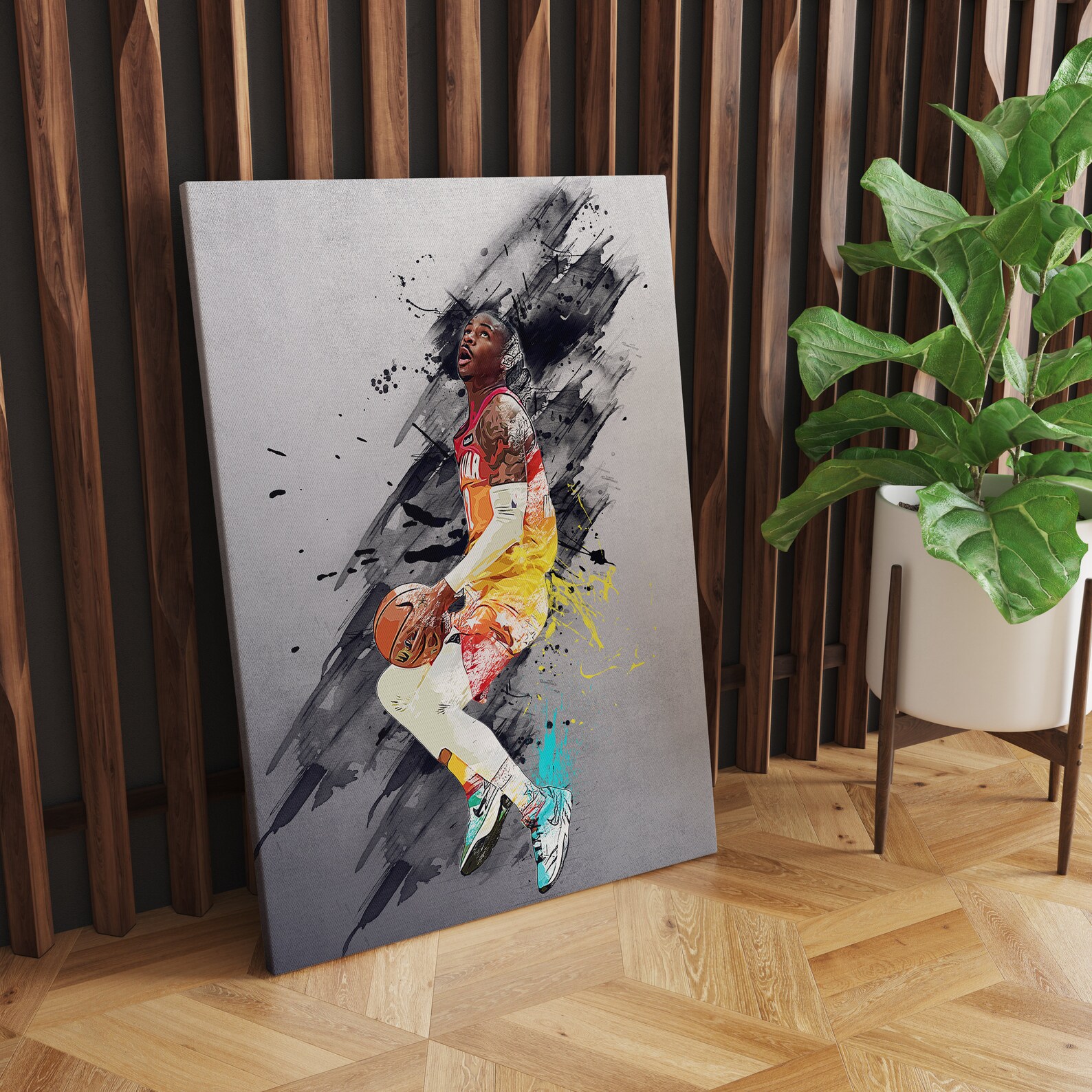 Ja Morant Poster Dunk Memphis Grizzlies NBA Framed Wall Art Home Decor ...