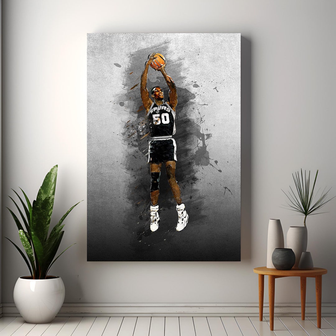 David Robinson Poster, San Antonio Spurs, Canvas Print, Framed Poster ...