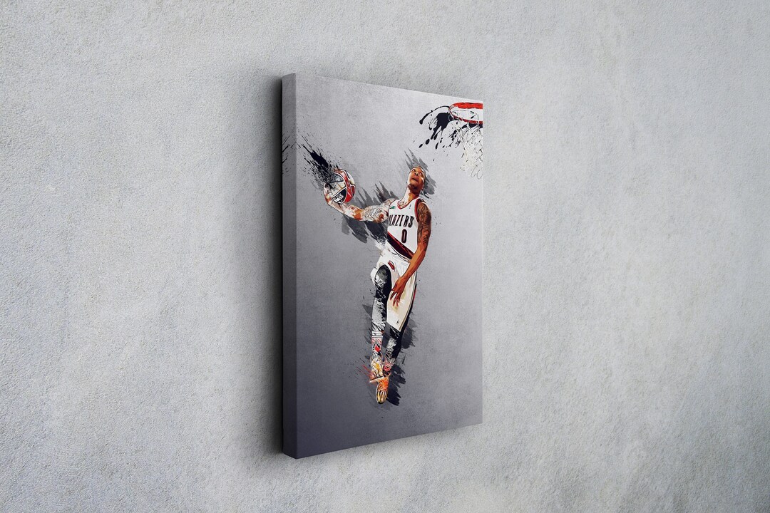 Damian Lillard Poster, Portland Trail Blazers, NBA Poster, Sports ...