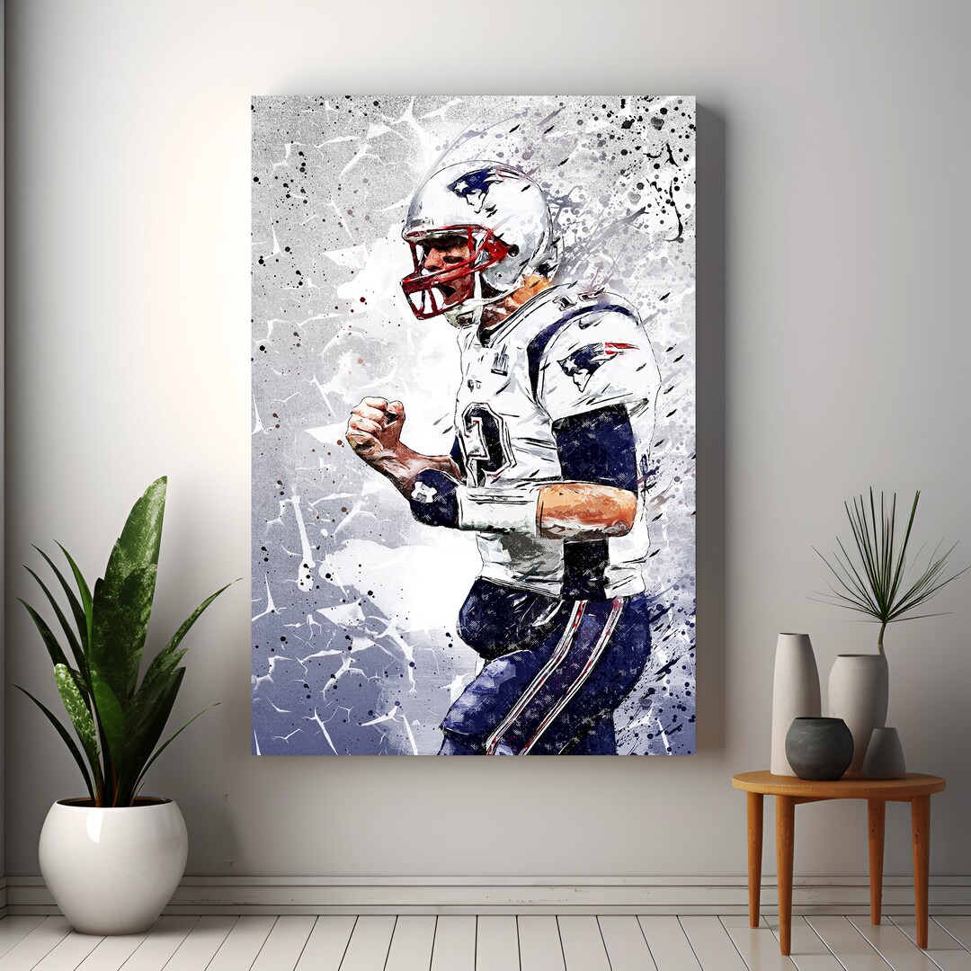 Tom Brady Poster Poster New England Patriots NFL Abstract Painting ...