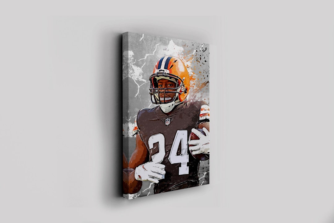 Nick Chubb Poster Cleveland Browns Art Print 11x14 Minimalist ...
