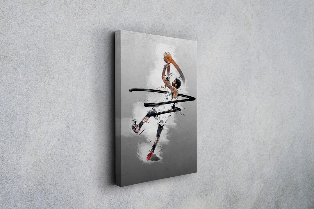 Kyrie Irving Dallas Mavericks NBA Poster Abstract Canvas Wall Art for ...