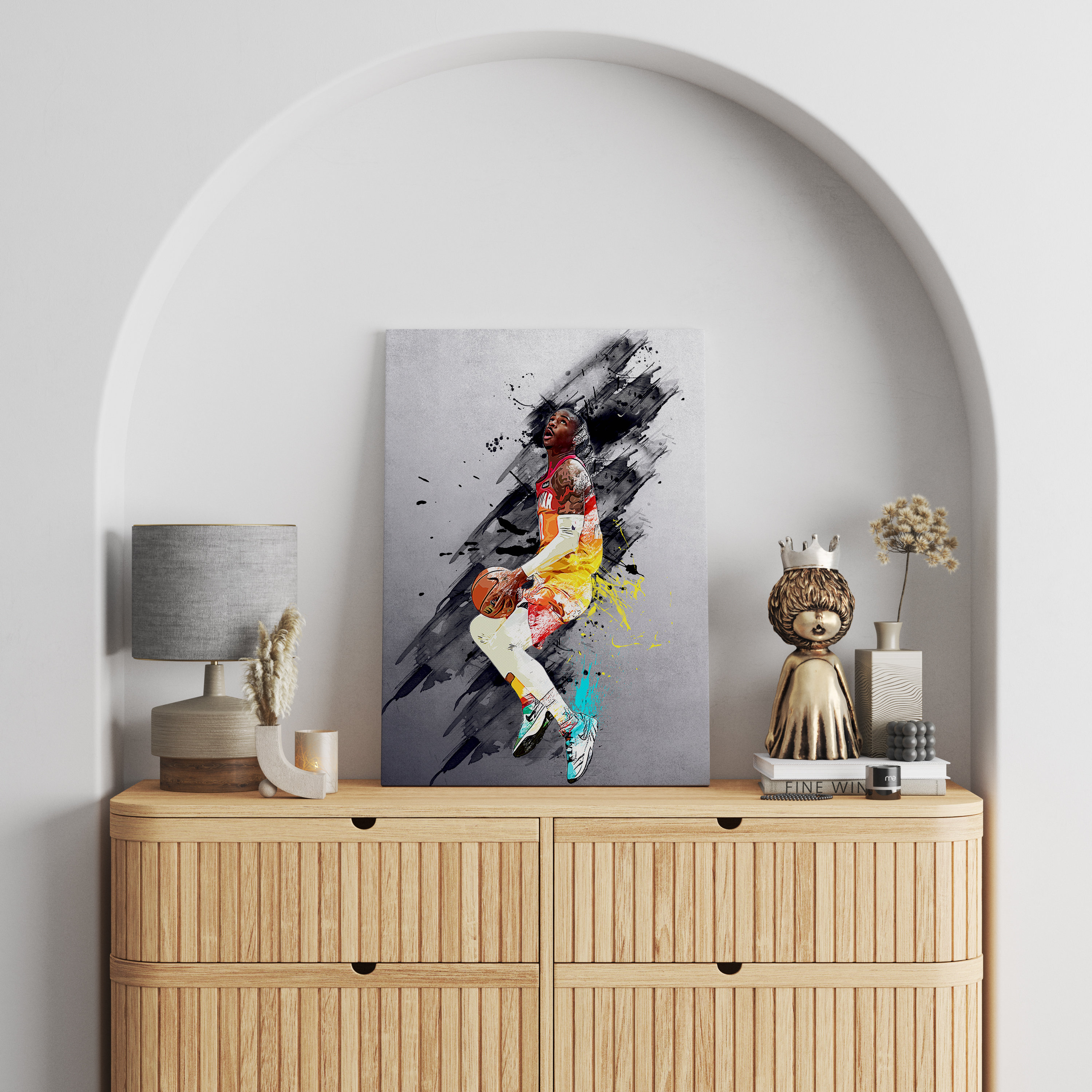 Ja Morant Poster Dunk Memphis Grizzlies NBA Framed Wall Art Home Decor ...