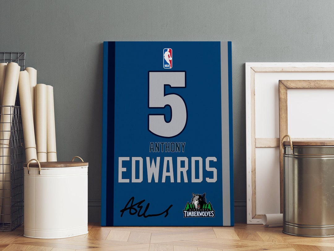 Anthony Edwards Poster, Timberwolves Print, NBA Poster, Sports Poster ...