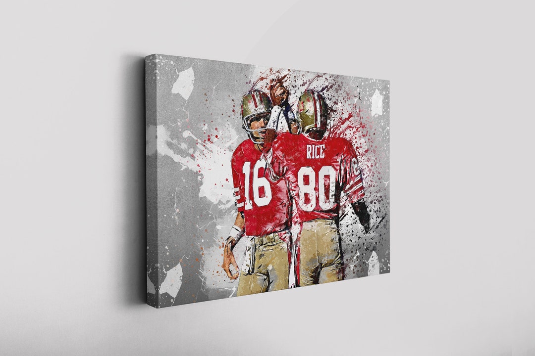 Steve Young & Jerry Rice Poster, San Francisco 49ers, Canvas Print ...