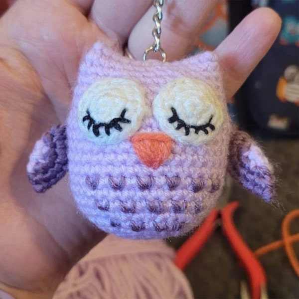 Crochet Owl Keychain - Etsy