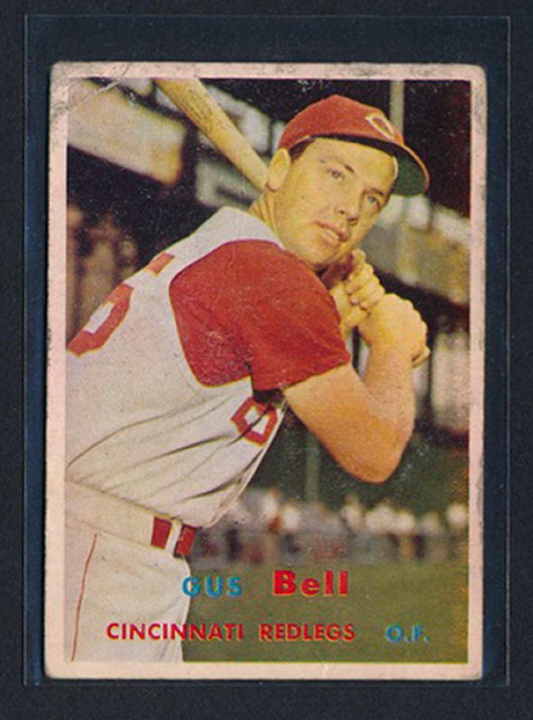 1957 Gus Bell Cincinnati Redlegs #180 Vintage Baseball Card - Etsy