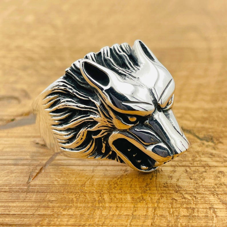 Handmade Sterling Silver Wolf Ring - Unisex Animal Jewelry - Etsy